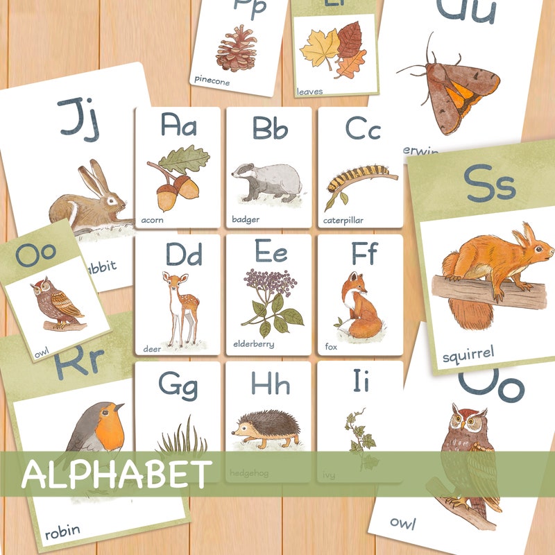 Alphabet Flashcards - Etsy
