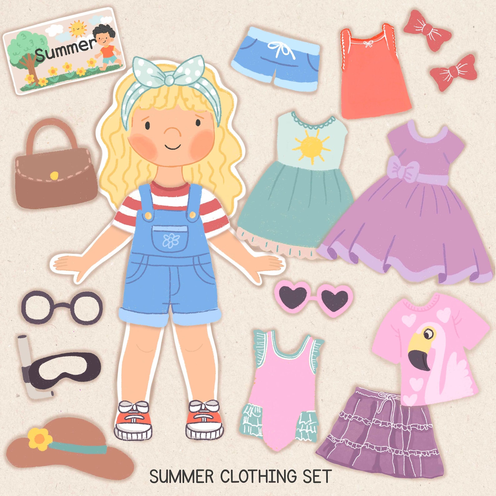 Four Seasons Paper Doll Dress Up: Printable Activity (PDF Download) - Etsy