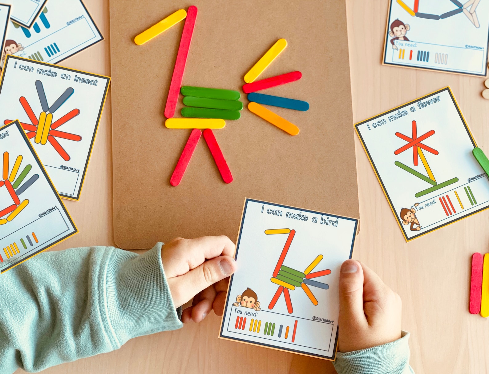Nature Popsicle Sticks Activity for Toddlers Montessori - Etsy