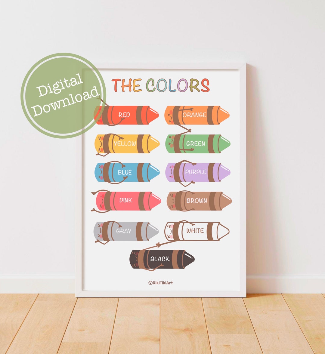 Colors Educational Poster, Montessori Classroom Art (digital Download ...