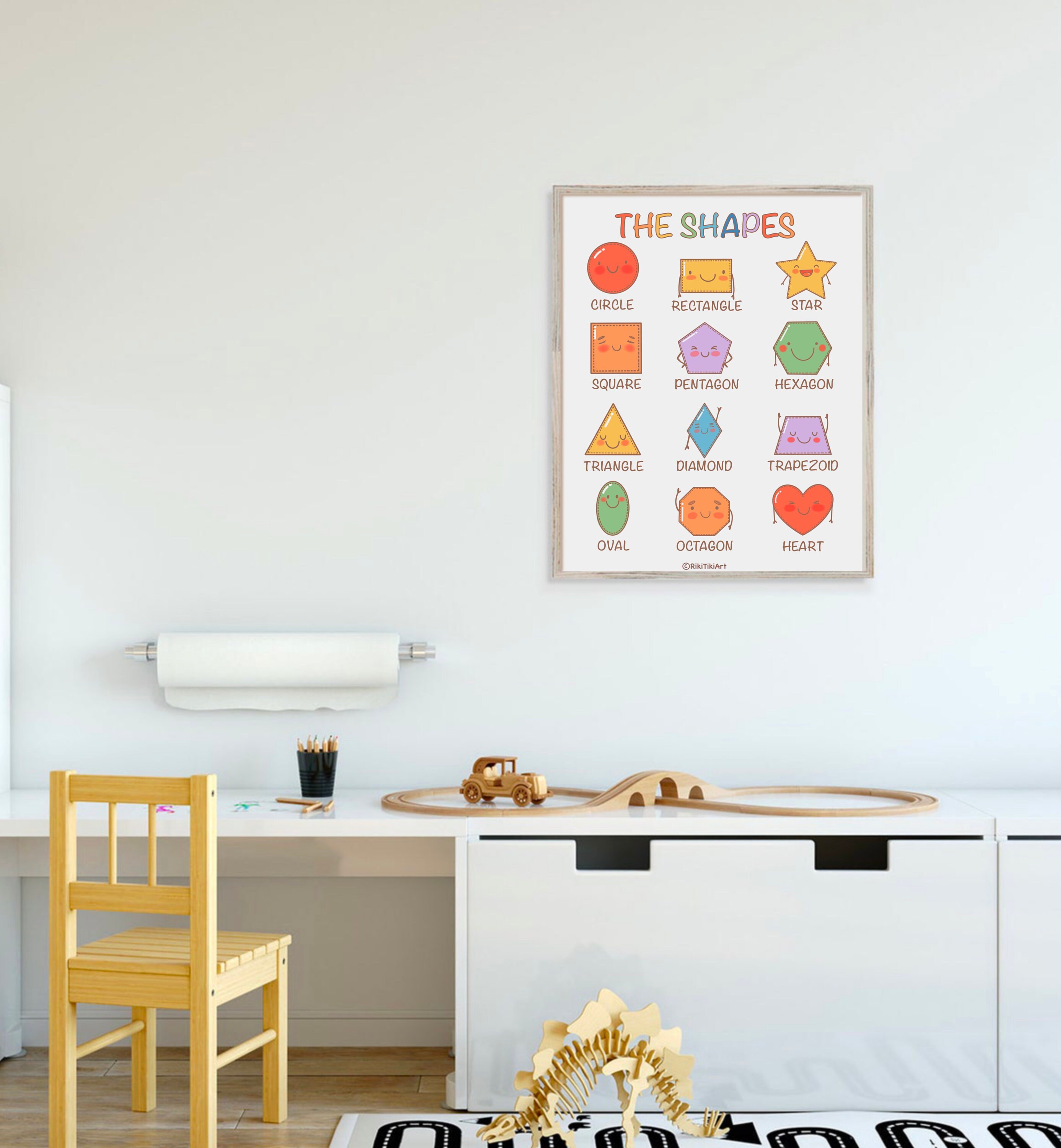 Geometric Shapes Toddler Classroom Posters Printable | Etsy