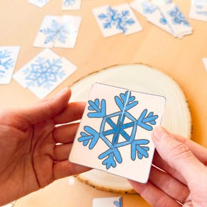 Snowflakes Matching Activity Winter Matching Game for Kids Christmas ...