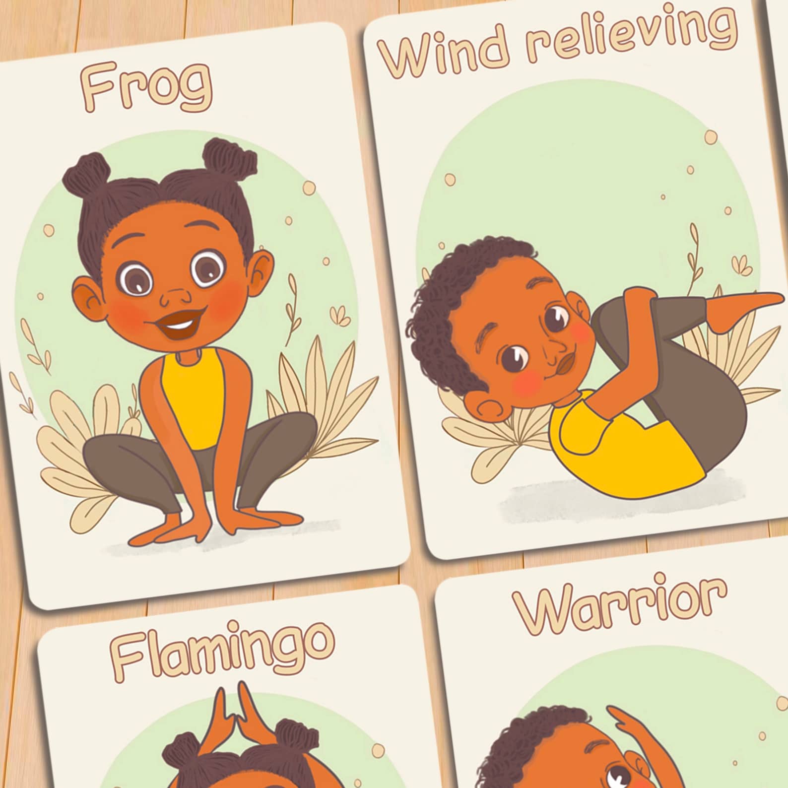 Kids Yoga Flashcards Childrens Yoga Pose Flash Cards | Etsy
