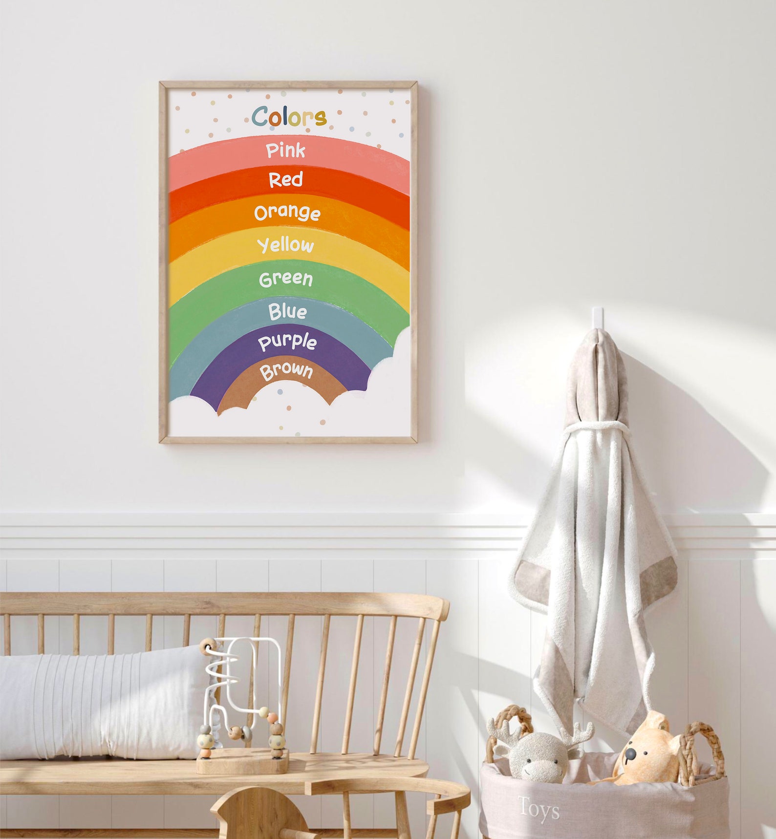 Colors Educational Poster Printable Kids Room Decor Nursery Wall Art ...