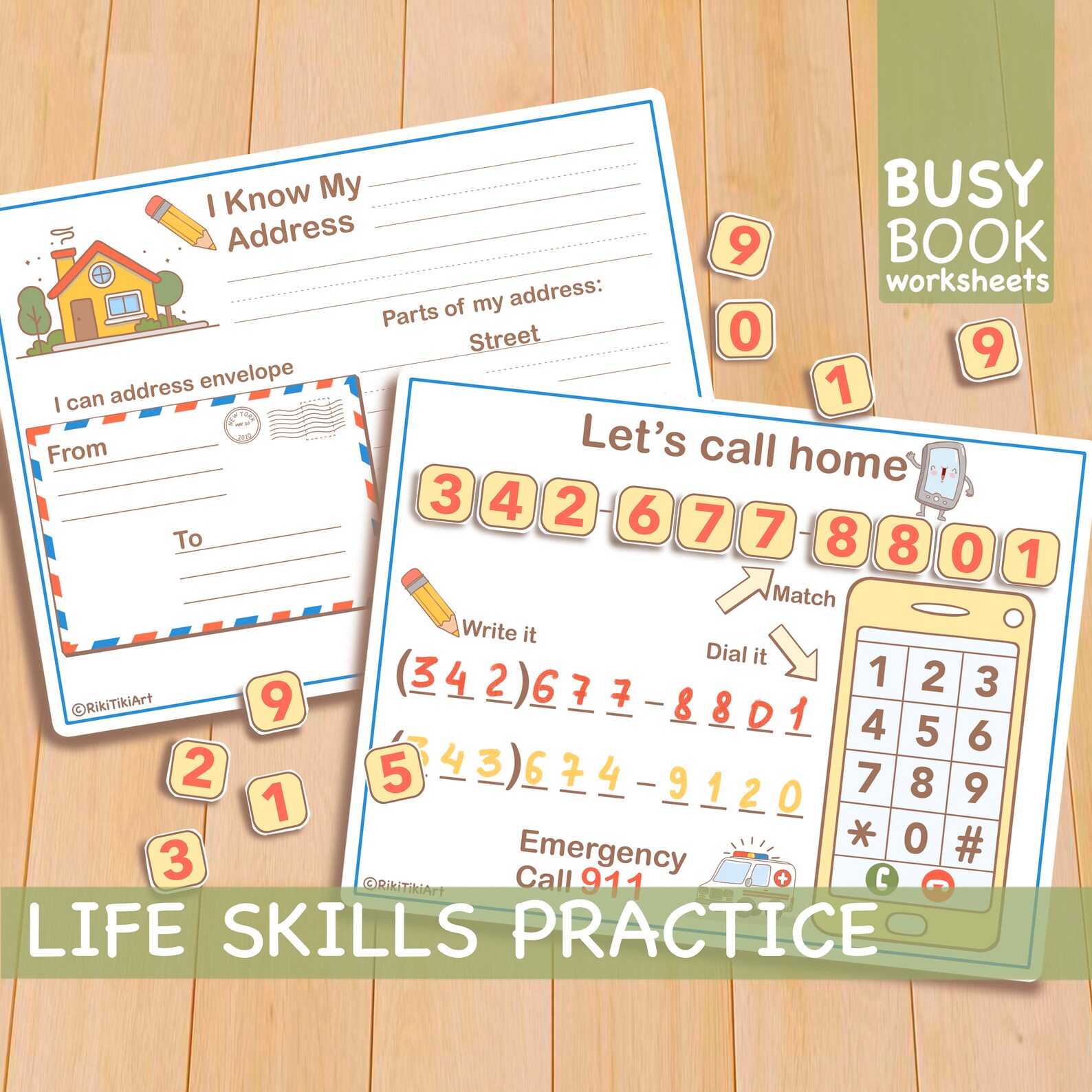 Phone Number and Address Preschool Curriculum Printable - Etsy