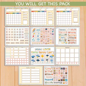 Homeschool Wall Calendar Perpetual Calendar Kids Calendar - Etsy