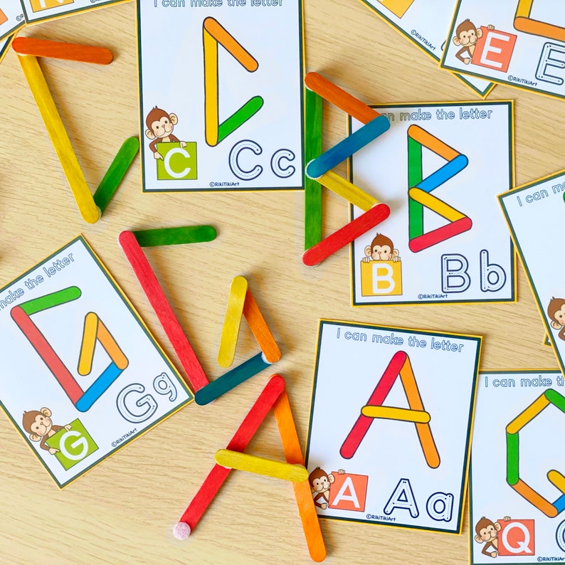 ABC Popsicle Sticks Alphabet Activity Game for Toddlers - Etsy
