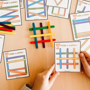 Popsicle Sticks Preschool Activity Montessori Printable Toddler ...