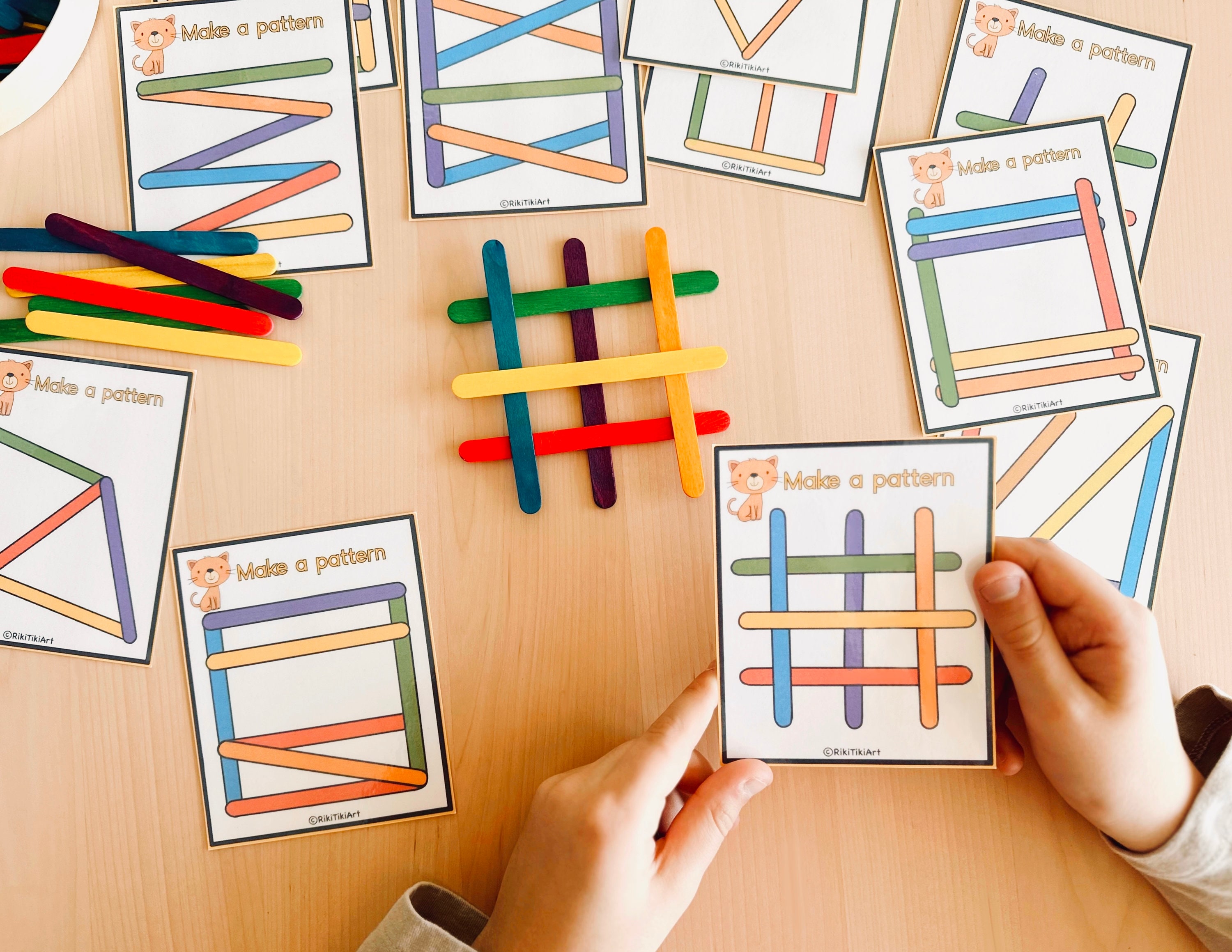 Popsicle Sticks Preschool Activity Montessori Printable Toddler ...