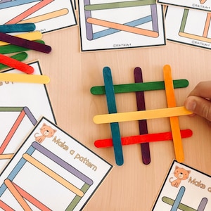 Popsicle Sticks Preschool Activity Montessori Printable Toddler ...