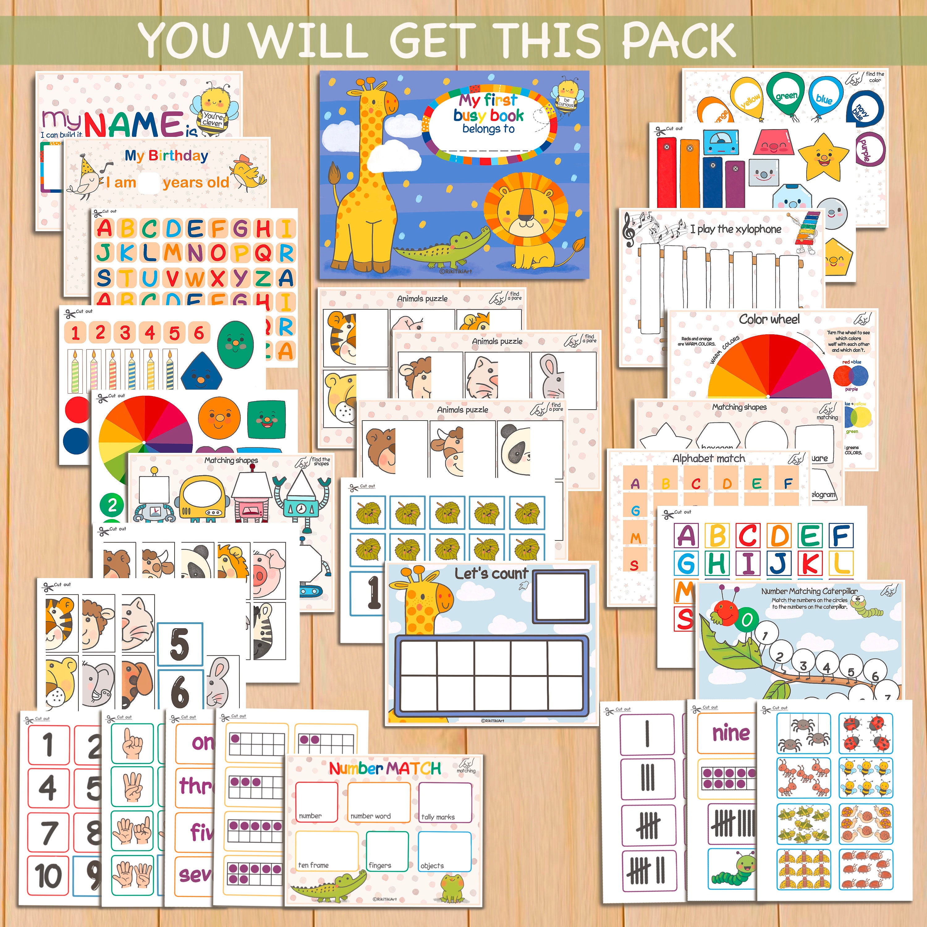 Personalized Toddler Busy Book Printable Preschool Activities - Etsy ...