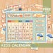Australian Calendar Printable Perpetual Calendar for Kids Classroom ...