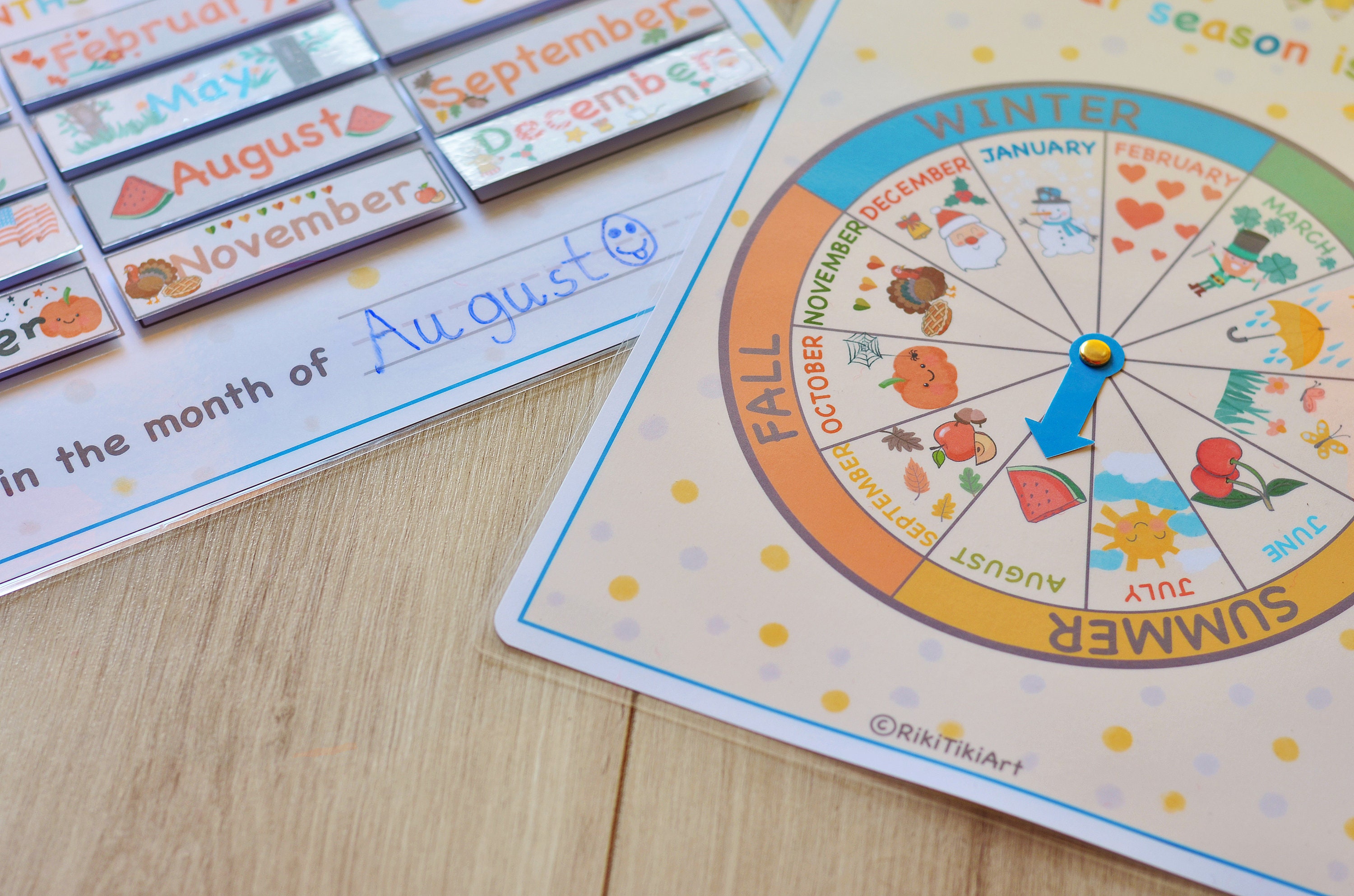 Wheel of the year Seasons Wheel Homeschool Toddler | Etsy