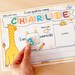 Printable Name Activity for Kids About Me Kindergarten Pre-k Learning ...