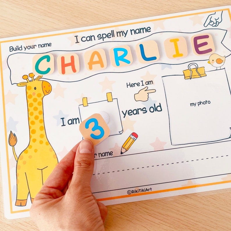 Printable Name Activity for Kids About Me Kindergarten Pre-k Learning ...