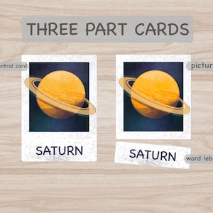 Solar System Flashcards, Printable Montessori Materials, Homeschool ...