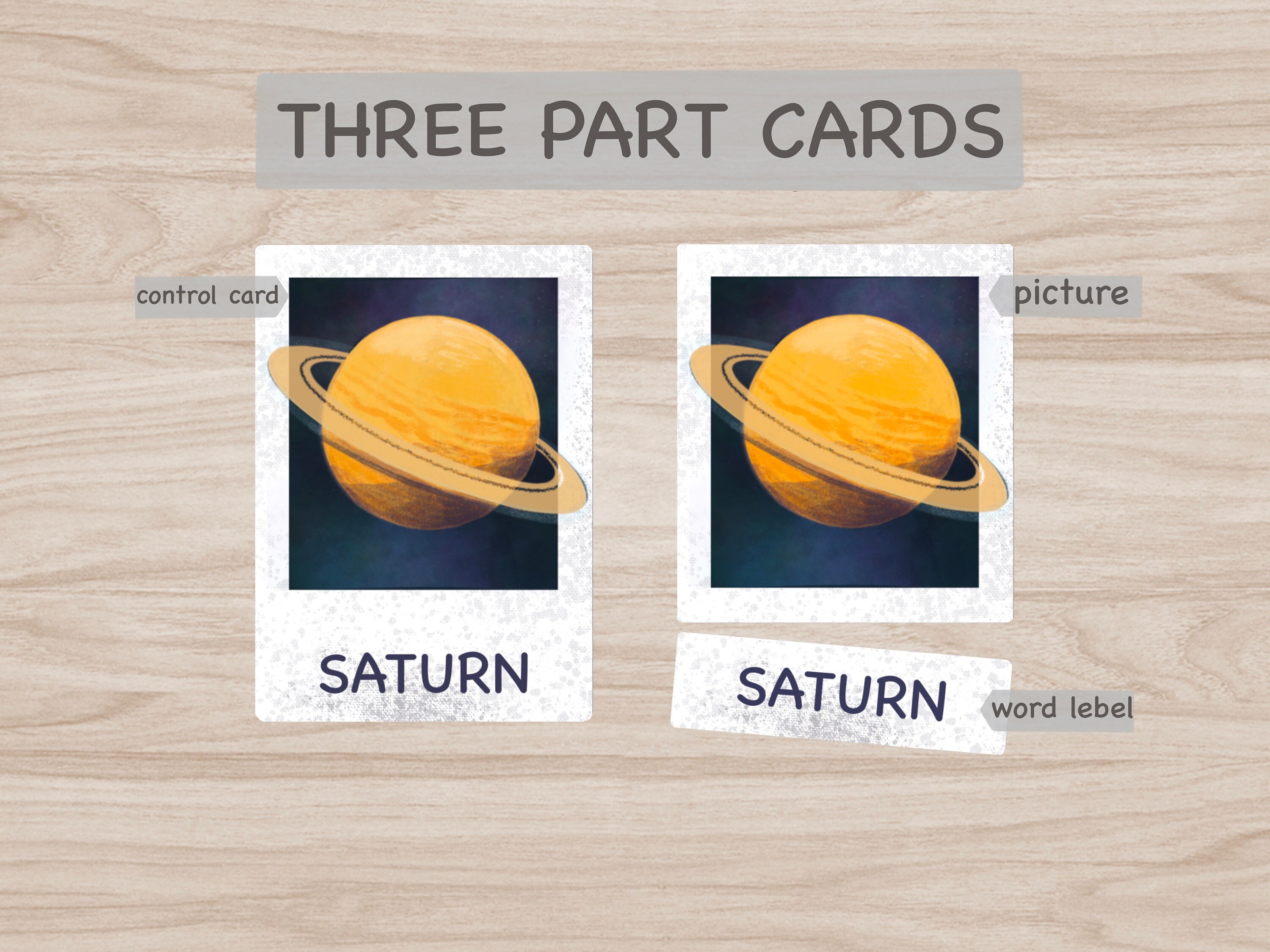 Solar System Flashcards, Printable Montessori Materials, Homeschool ...