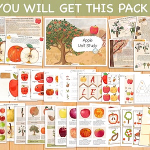 Apple Unit Study Homeschool Fall Printables Charlotte Mason Preschool ...
