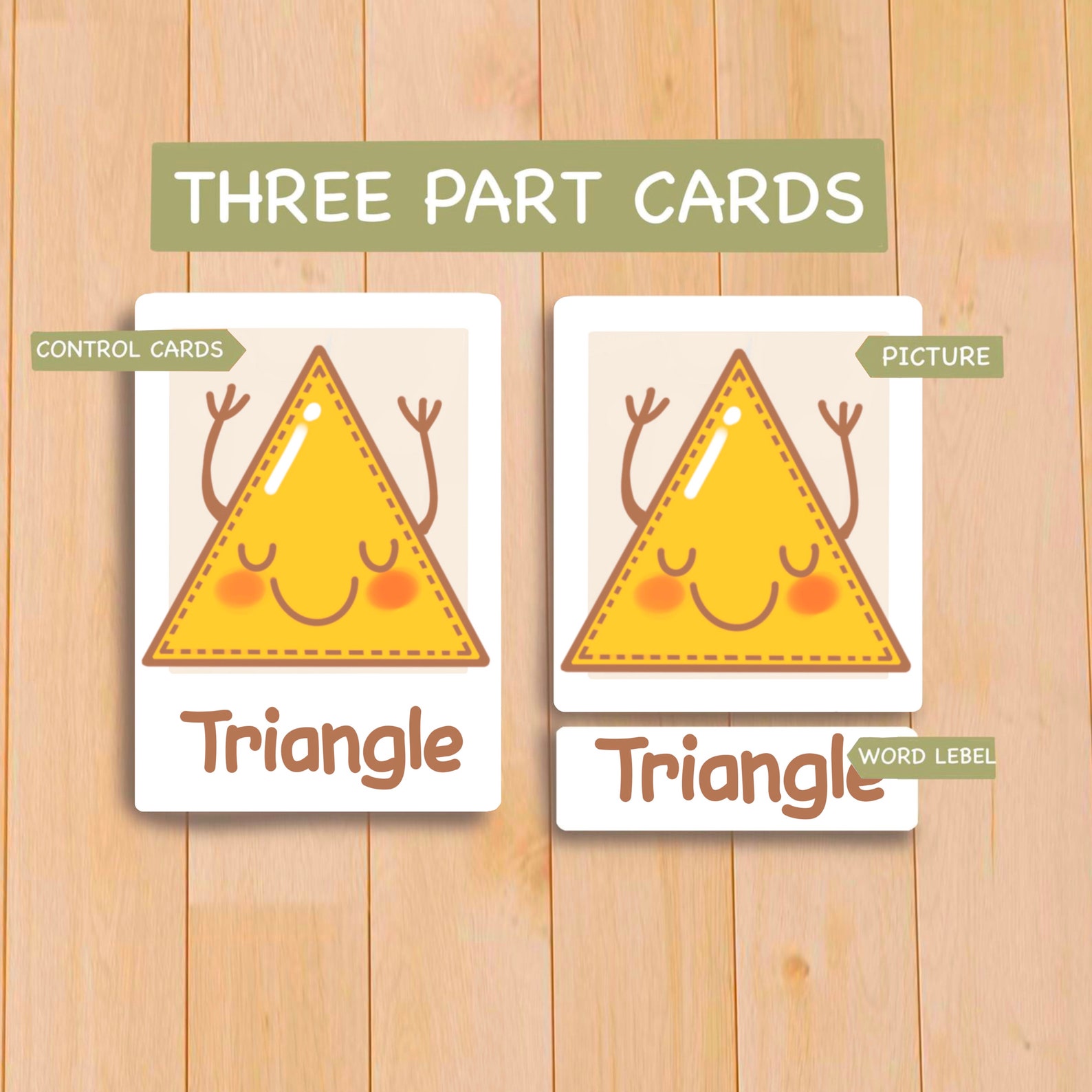 Geometric Shapes Flash Cards Printable Montessori Materials - Etsy Canada
