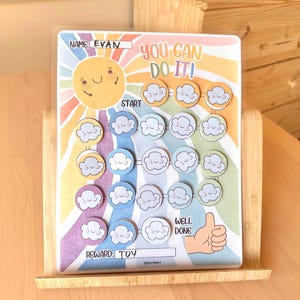 Watercolor Reward Chart for Kids, Rainbow Behavior Daily Chore Chart ...