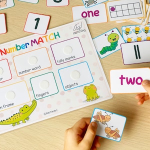 Montessori Counting Activity for Toddlers Number Match Practice 1 to 10 ...