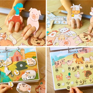 Farm Busy Book Printable Toddler Activities Montessori Homeschool ...