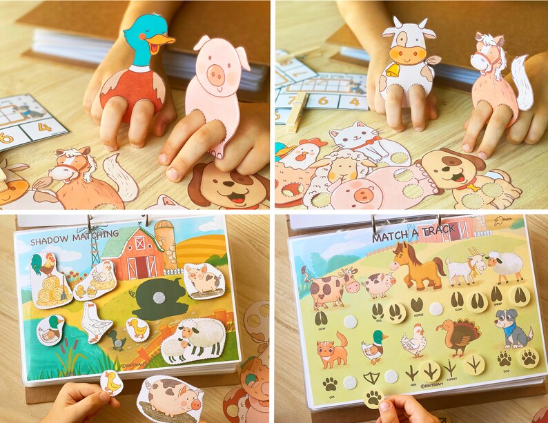Farm Busy Book Printable Toddler Activities Montessori - Etsy