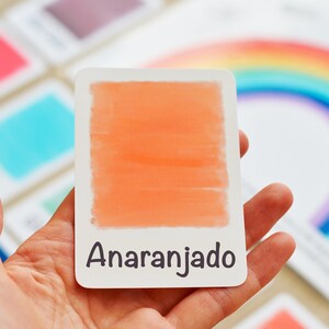 Spanish Color Flash Cards Printable Montessori Cards for Toddlers ...