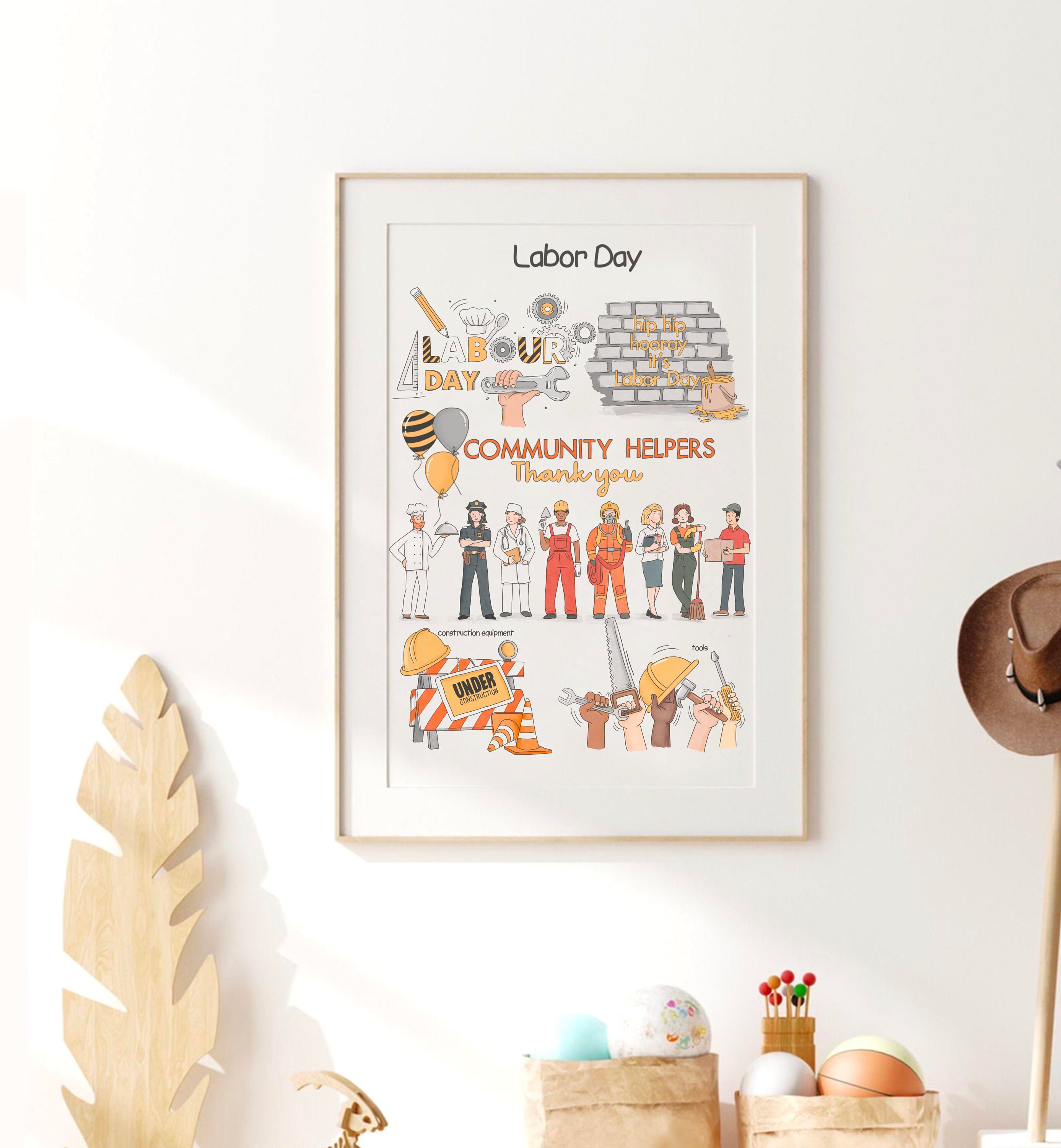 Labor Day Poster Educational Classroom Wall Art Homeschool Downloadable ...