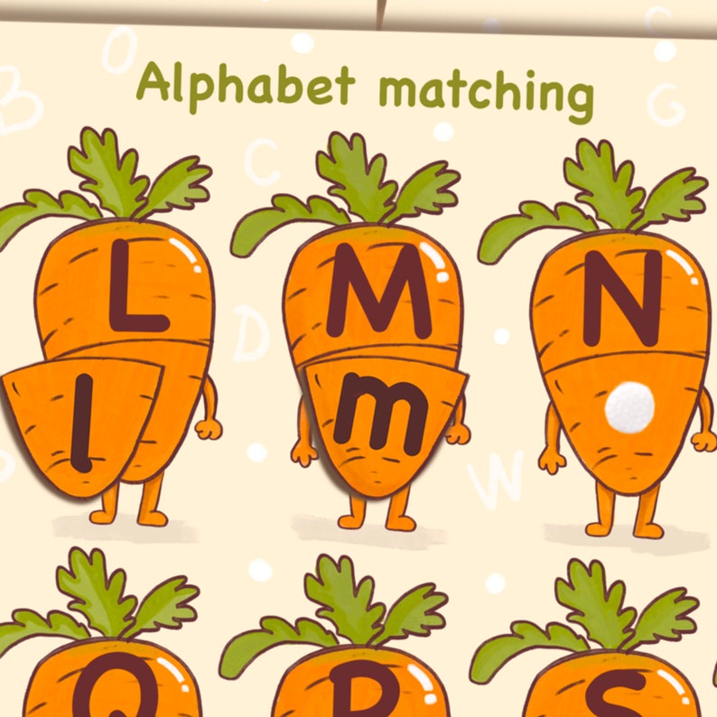 Alphabet Matching Activity Upper Lower Case Letter Learning - Etsy