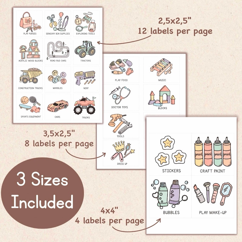 Storage Box Labels Editable Toy Bin Labels Ikea Trofast Labels, Toy Box ...