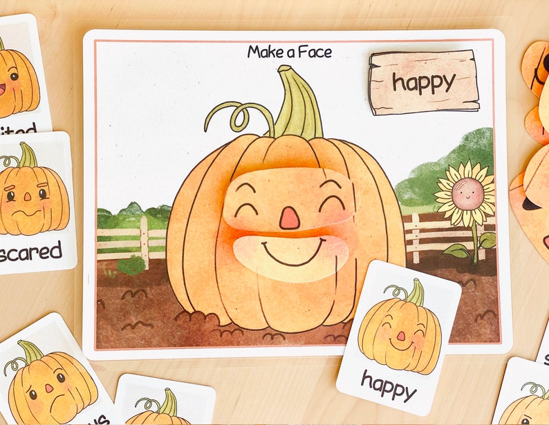 Pumpkin Emotions Activity Behavior Chart for Kids Printable - Etsy