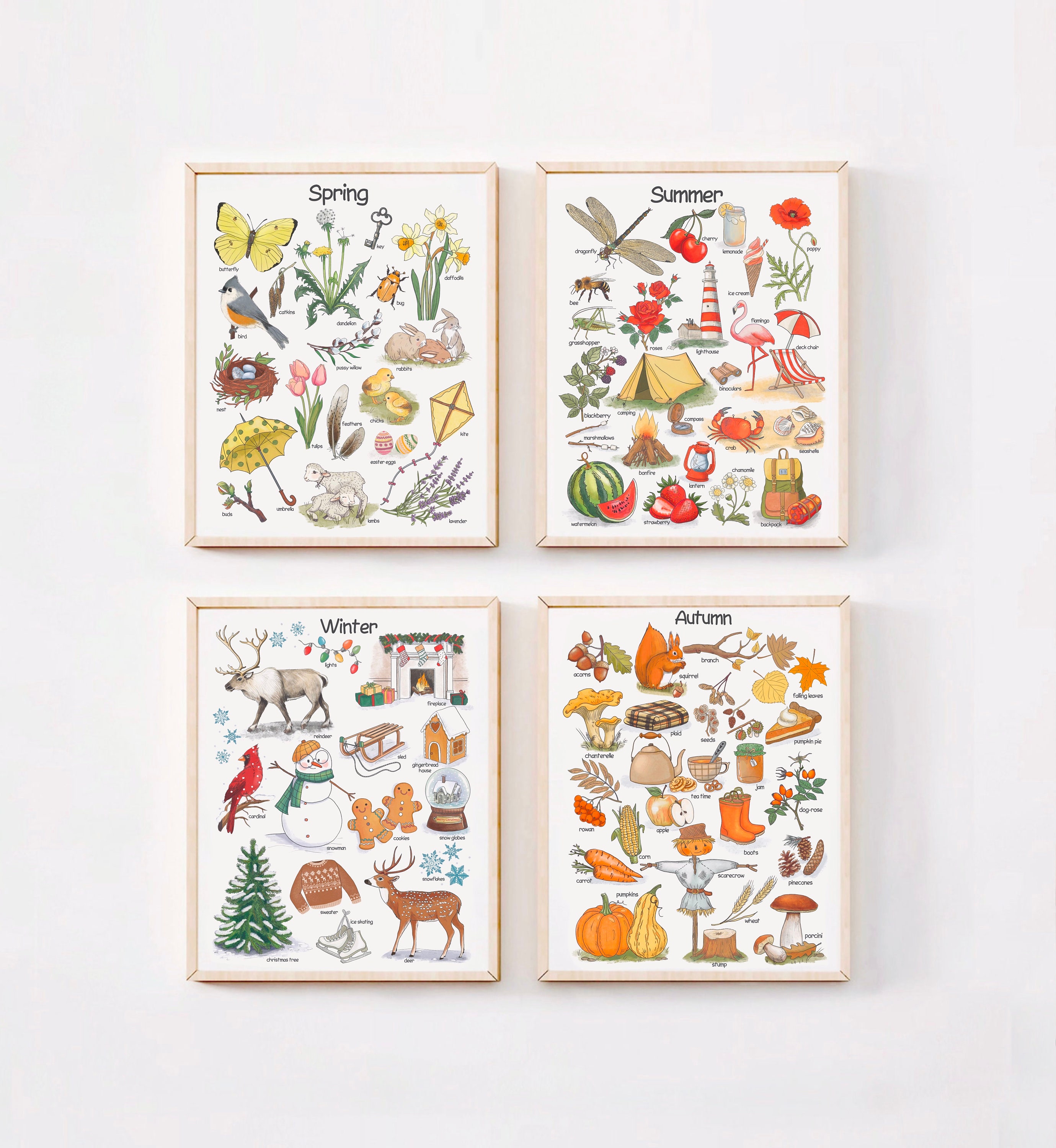 20 Holidays and Seasons Posters Bundle Homeschool Educational Classroom ...