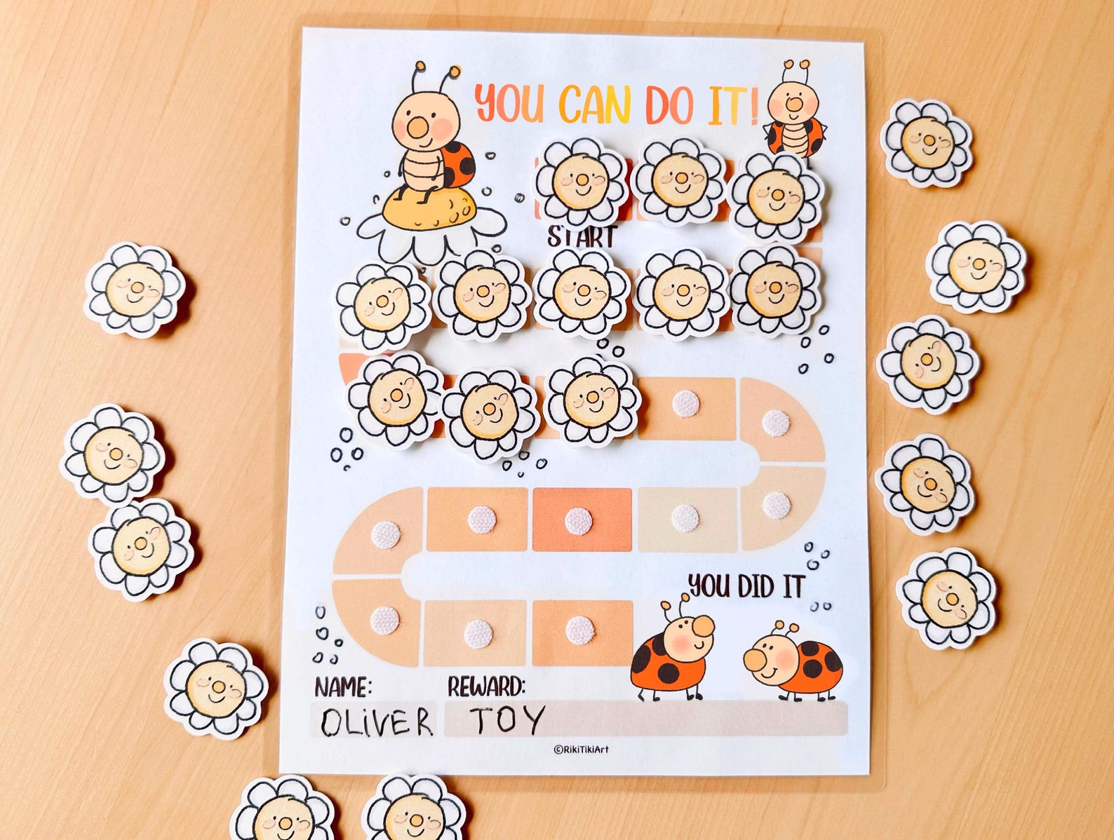 Behavior Reward Chart for Kids, Ladybug Toddler Sticker Chart ...