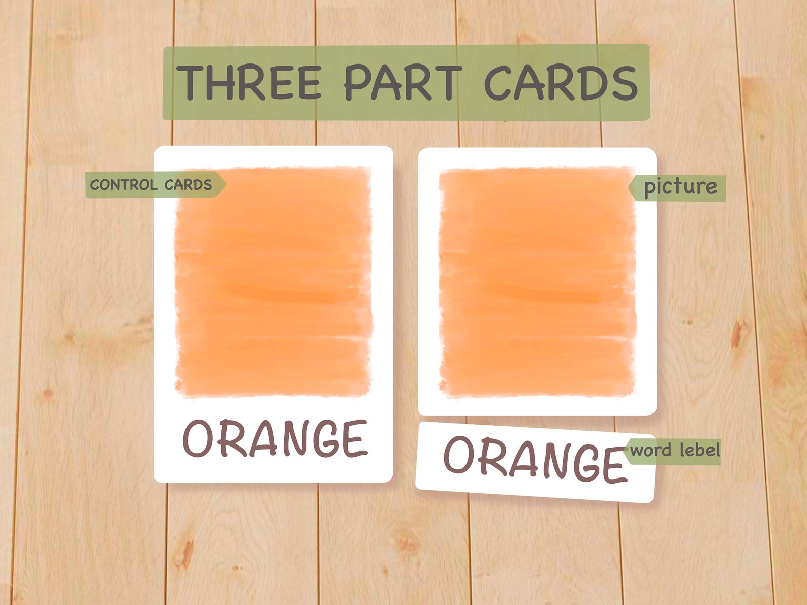Color Flashcards, Homeschool Montessori Materials, Toddler Flash Cards ...
