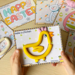 Easter Play Dough Mats Toddler Activities Visual Play Doh Cards ...