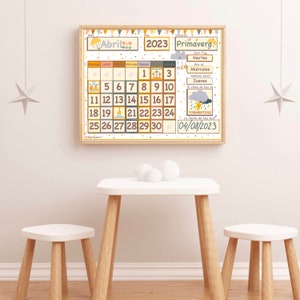 Spanish Calendar for Kids Printable Perpetual Calendar for Toddlers ...