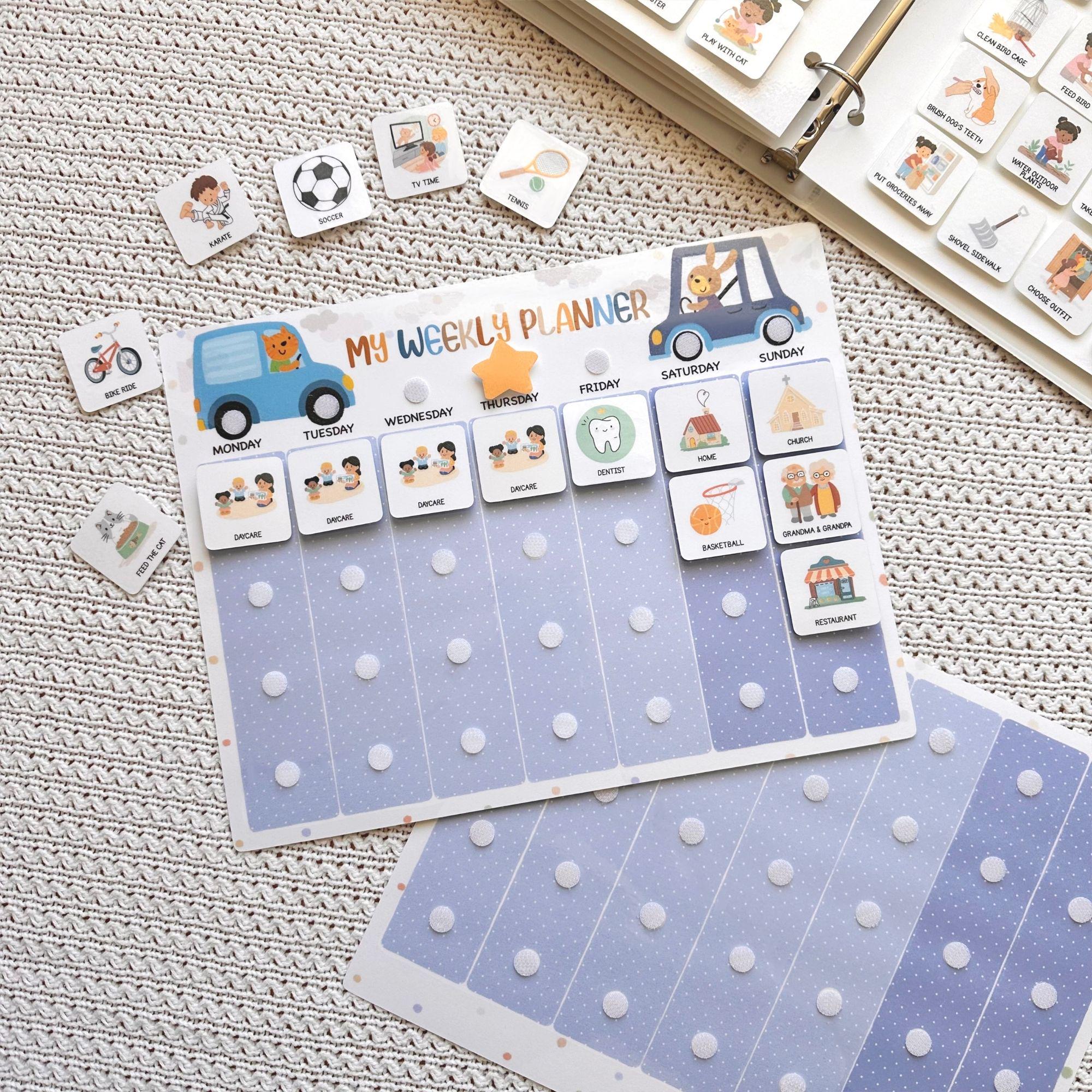 Editable Weekly Toddler Schedule, Visual Daily Calendar for Kids ...
