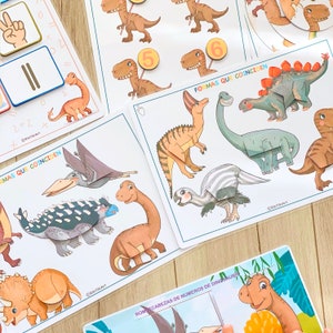 Spanish Dinosaur Busy Book Preschool Toddler Learning Binder Montessori ...
