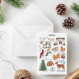 Winter Printable Wall Art Nursery Prints Watercolor Educational Posters ...