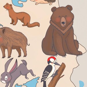 Europe Map for Kids Playroom Educational Posters Montessori ...