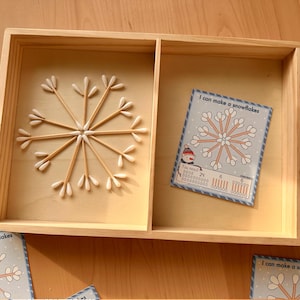 Q-tip Snowflakes Activity Christmas Crafts for Kids Winter Pattern ...