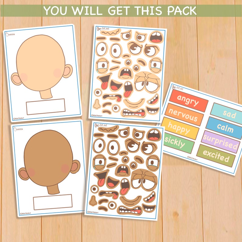 Emotions Toddler Activities Printable Montessori Materials - Etsy