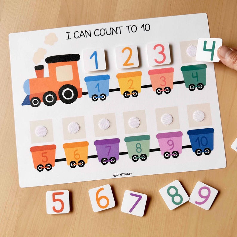 Counting & Number Match Worksheets | Montessori Preschool Activity ...