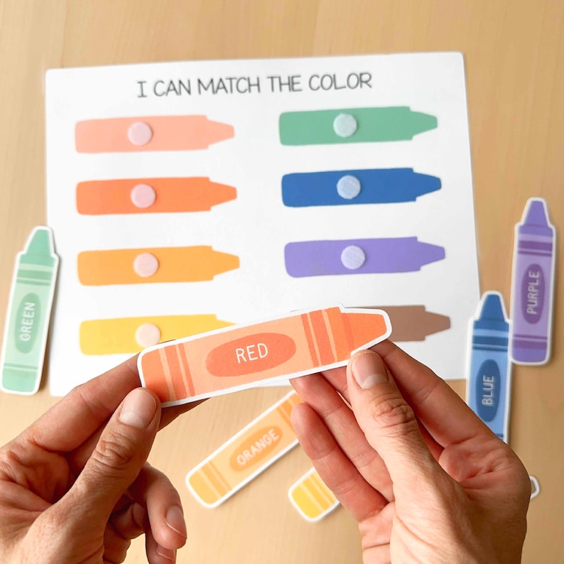 Color Sorting Montessori Printable Activity Preschool Matching ...