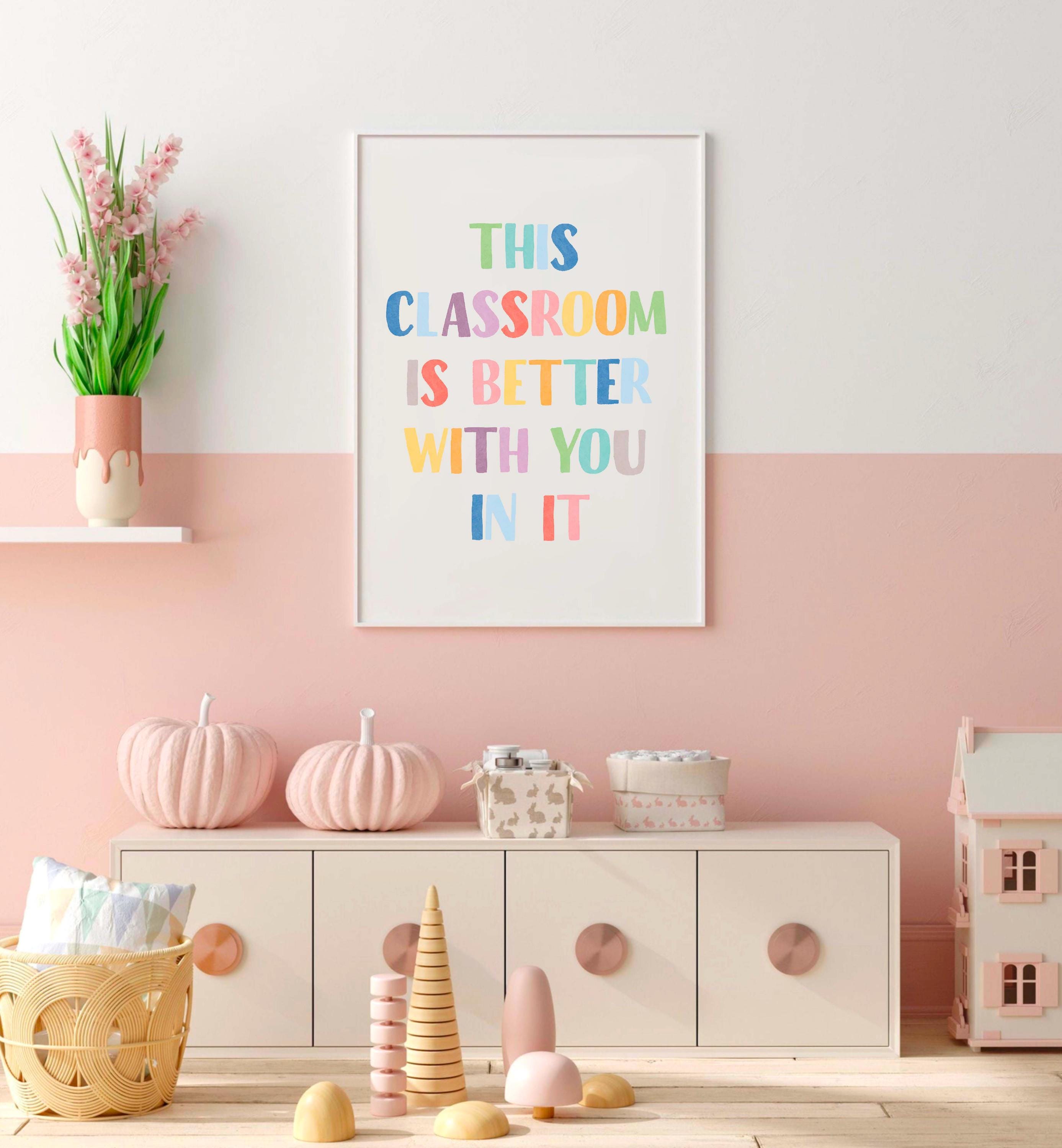Rainbow Classroom Poster, Calming Watercolor Print (digital Download ...