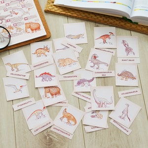 Dinosaur Flashcards, Printable Montessori Materials, Homeschool ...