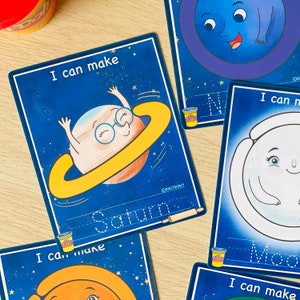 Solar System Play Dough Mats Astronomy Play Doh Activity Mats ...