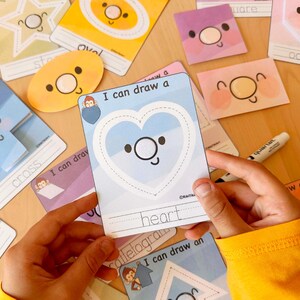 Shapes Tracing Cards 2D Shapes Matching Toddler Activities Prewriting ...