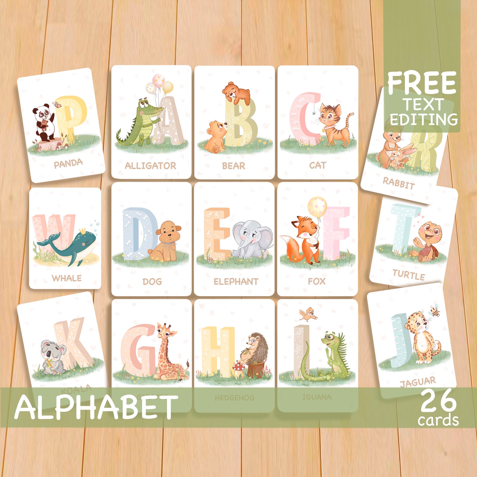 Alphabet Cards Preschool Curriculum Alphabet Flashcards | Etsy